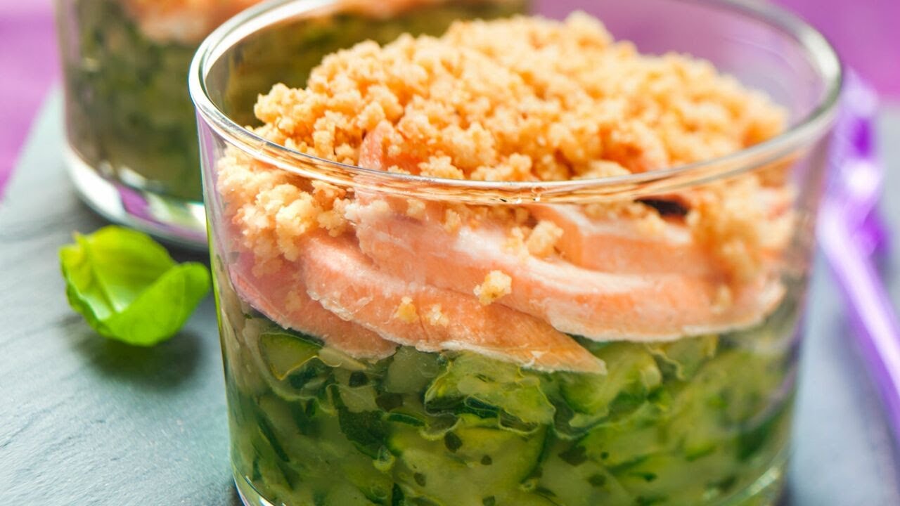Receta : Crumble de salmón y calabacín - YouTube