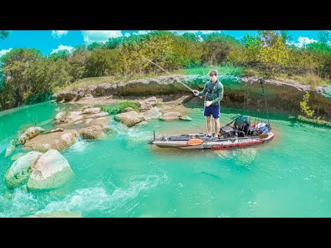 SKINNY WATER River KAYAK Fishing! 30 Mile Trip On The Guadalupe River ...