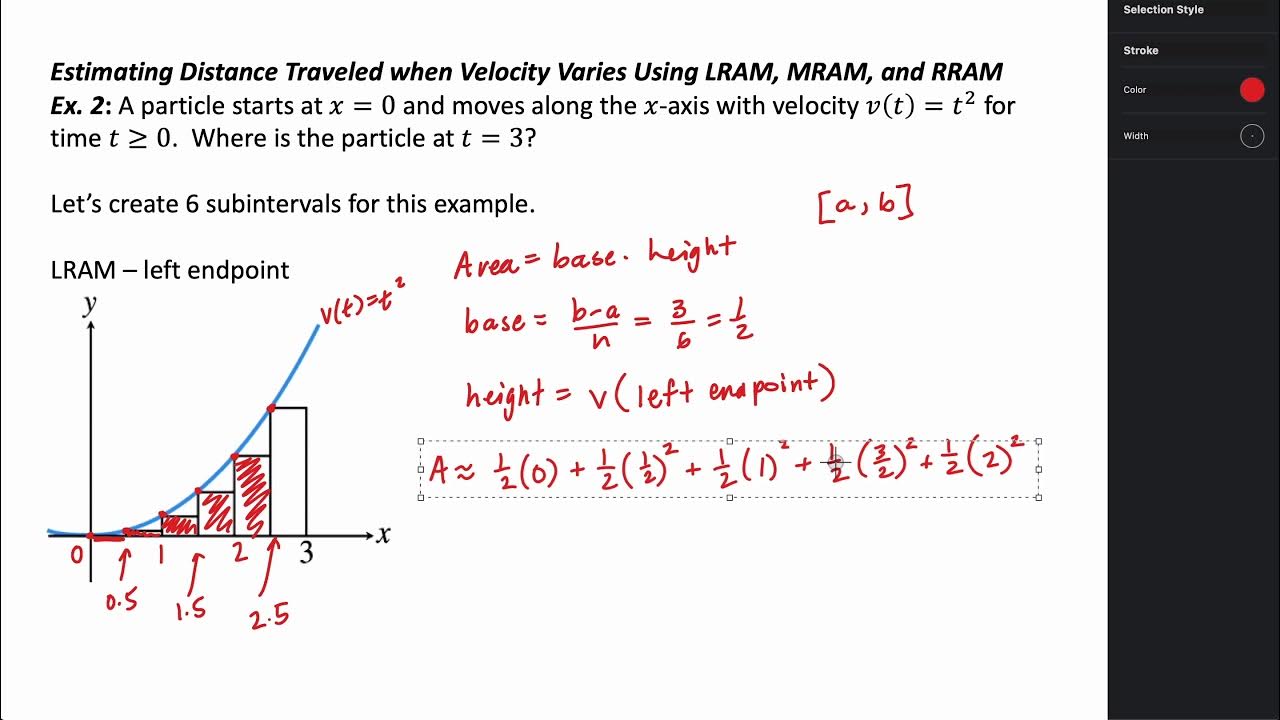 Areas and Distances: Rectangular Approximation Method - YouTube