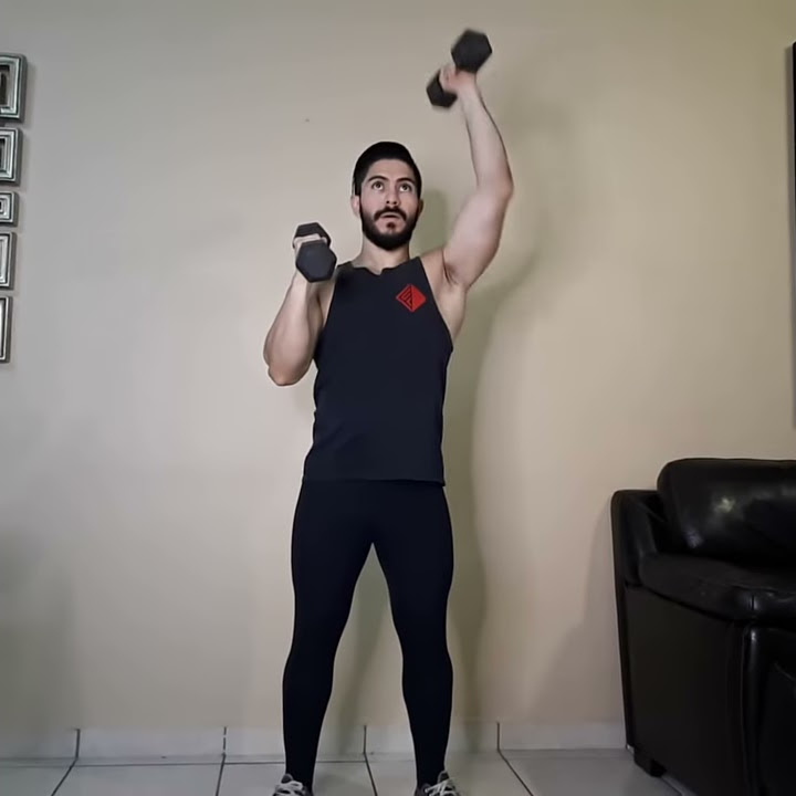 Empuje Vertical 1x Neutral Alternado mancuernas - YouTube