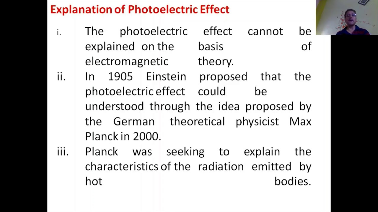 Photoelectric Effect Einstein Explanation