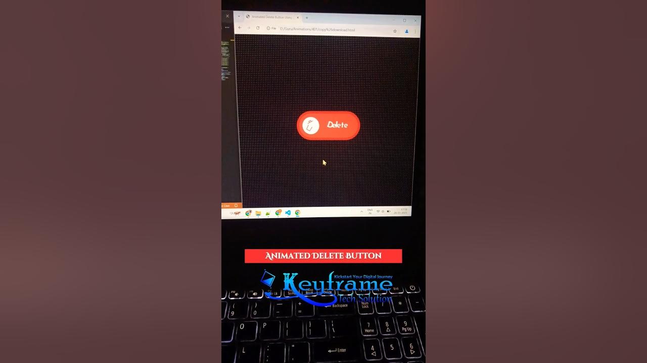 Animated Delete Button Using Html Css And Javascript Youtube