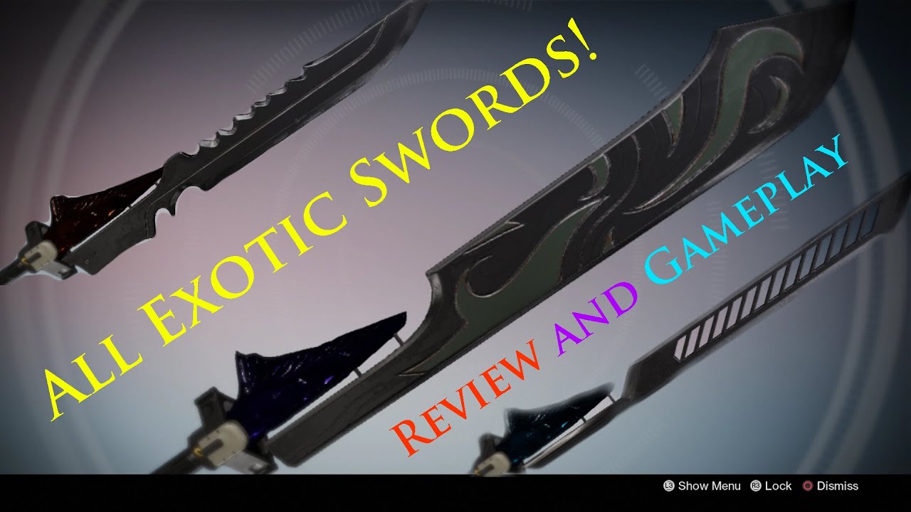 Destiny: All Exotic Swords Review and Gameplay! (Raze-Lighter, Dark ...