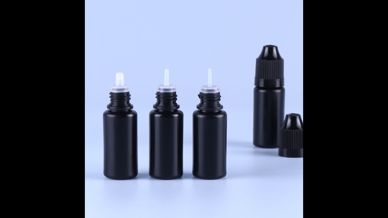 small Black PE Ink e oil Eye Drop Plastic Squeeze Bottle Dropper ...