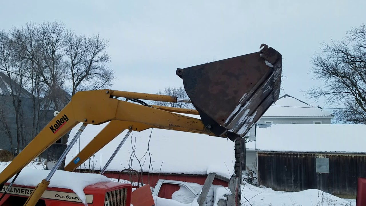 Allis Chalmers with Kelley 800 loader - YouTube