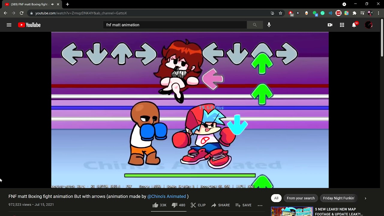 FNF matt Boxing fight animation But with arrows animation made by ...