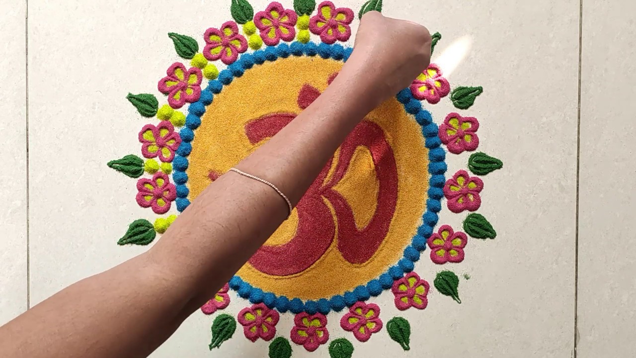 ShivRatri 2020 Special Rangoli design | Easy Shivratri Kolam ...