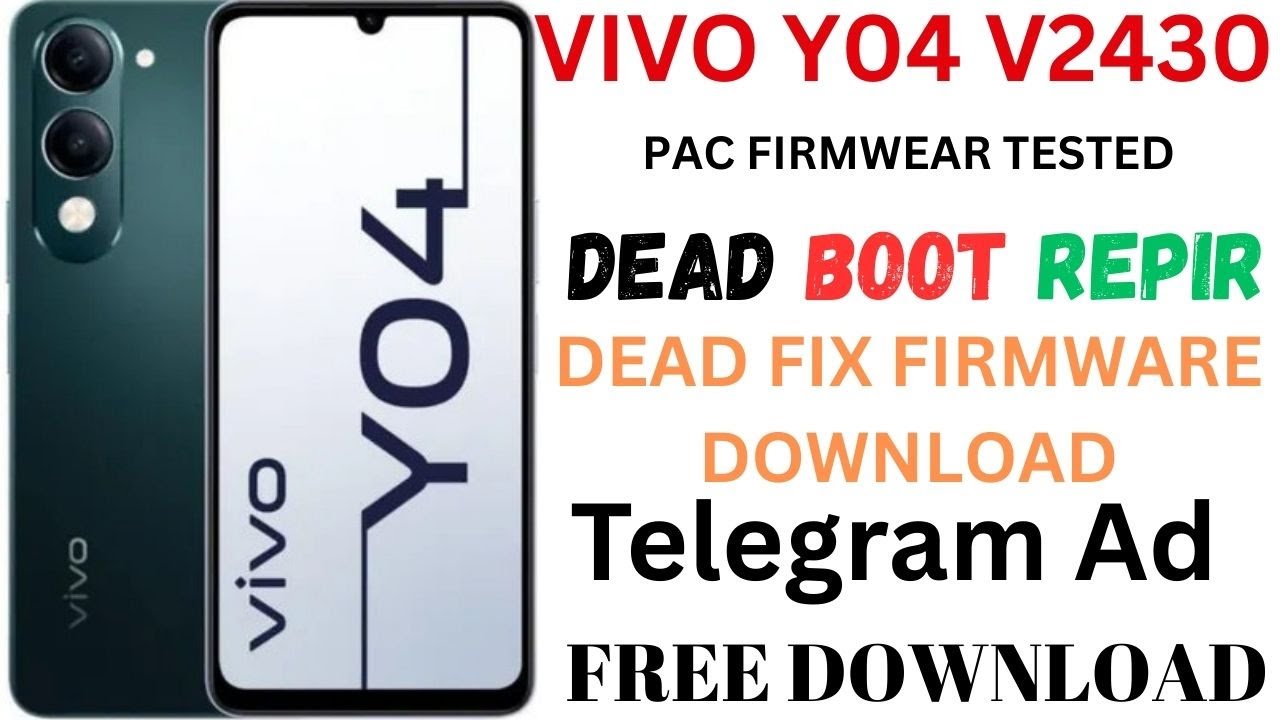 VIVO Y04 V2430 PD2442F PAC FIRMWEAR TESTED FIRMWARE TELEGARAM AD - YouTube