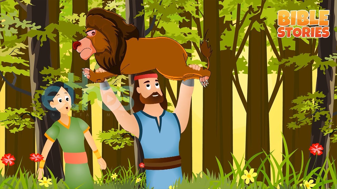 Samson saves Delilah from mighty lion | Bible stories for kids - YouTube