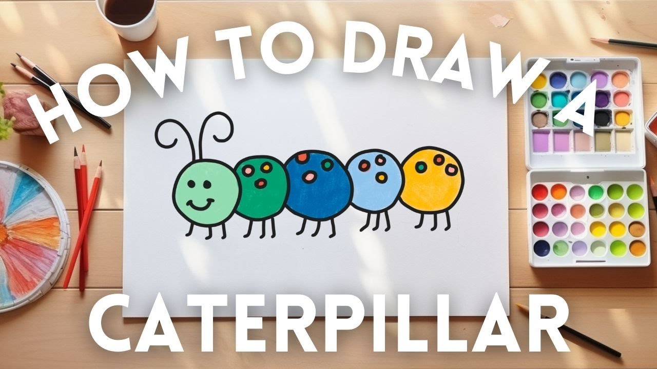 How To Draw a Caterpillar 🐛 | Step-By-Step Drawing Tutorials for Kids 🖍 ...