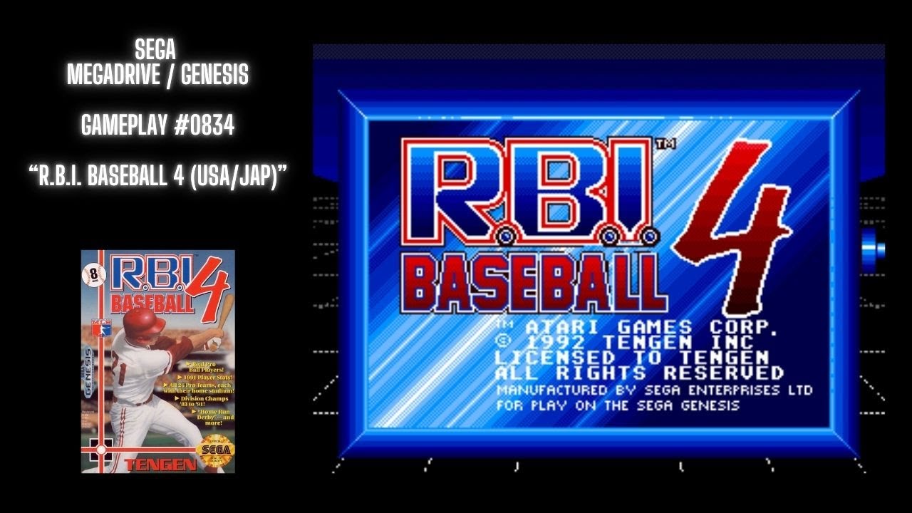 R.B.I. Baseball 4 (USA/JAP) (Megadrive / Genesis / Gameplay #0834 ...