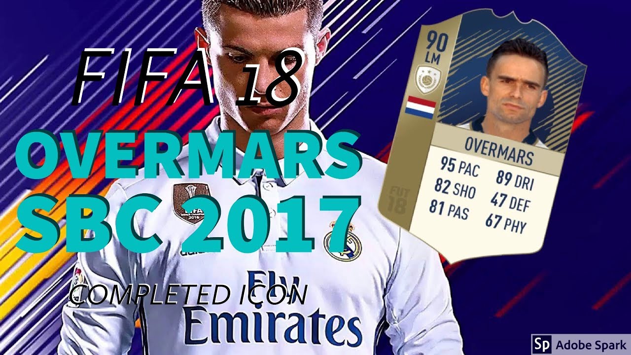 Fifa 18 - completed icon overmars sbc - YouTube