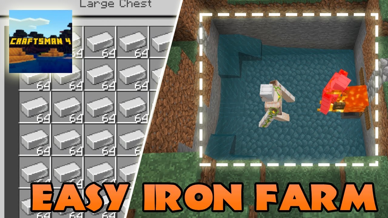 Craftsman 4 - Survival Gameplay Part 8 - I Made a Iron Farm - YouTube