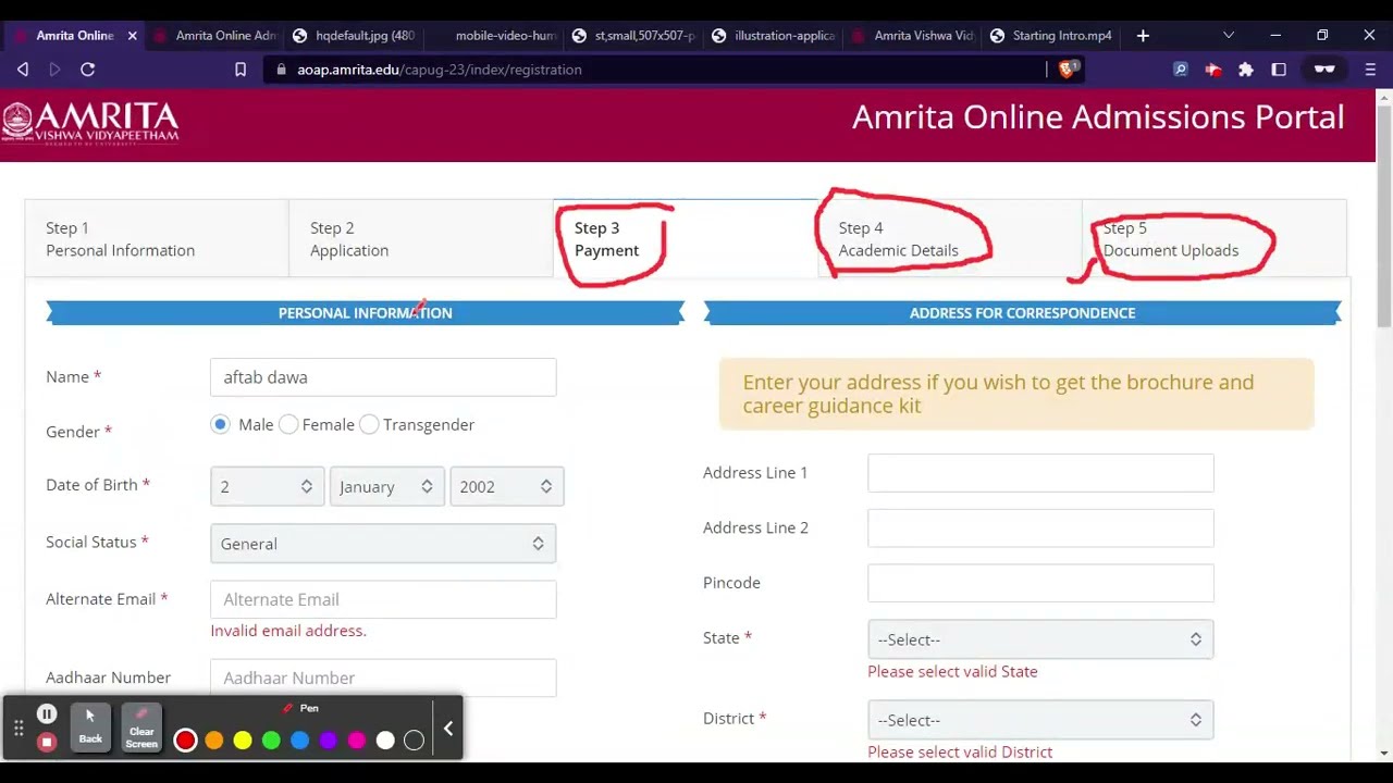 Amrita University 2023 B.tech Application (Released) - Step By Step ...