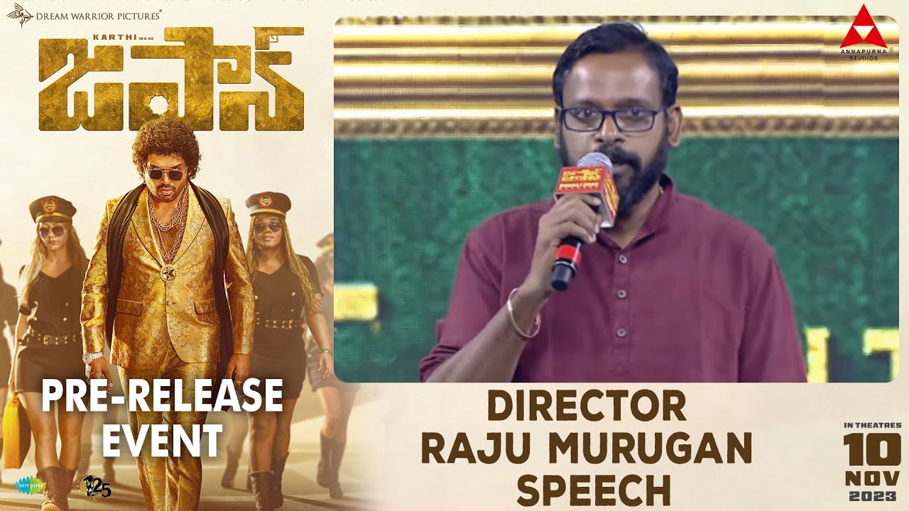 Director Raju Murugan Speech @ Japan Telugu Movie Pre Release Event ...