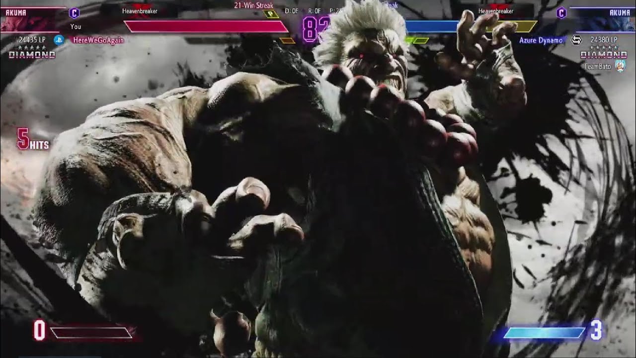 Taking my day 1 Akuma to Master vs Akuma gauntlet (high streak ends ...