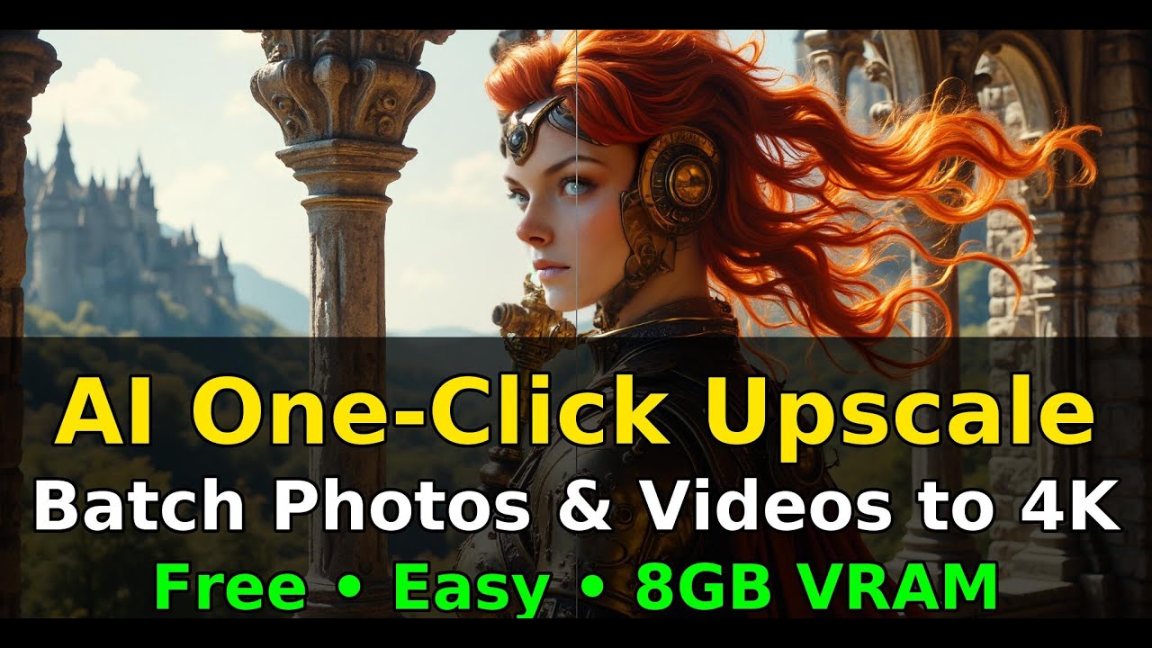 AI One-Click Upscale | Batch Photos & Videos to 4K | Free, Easy, 8GB ...