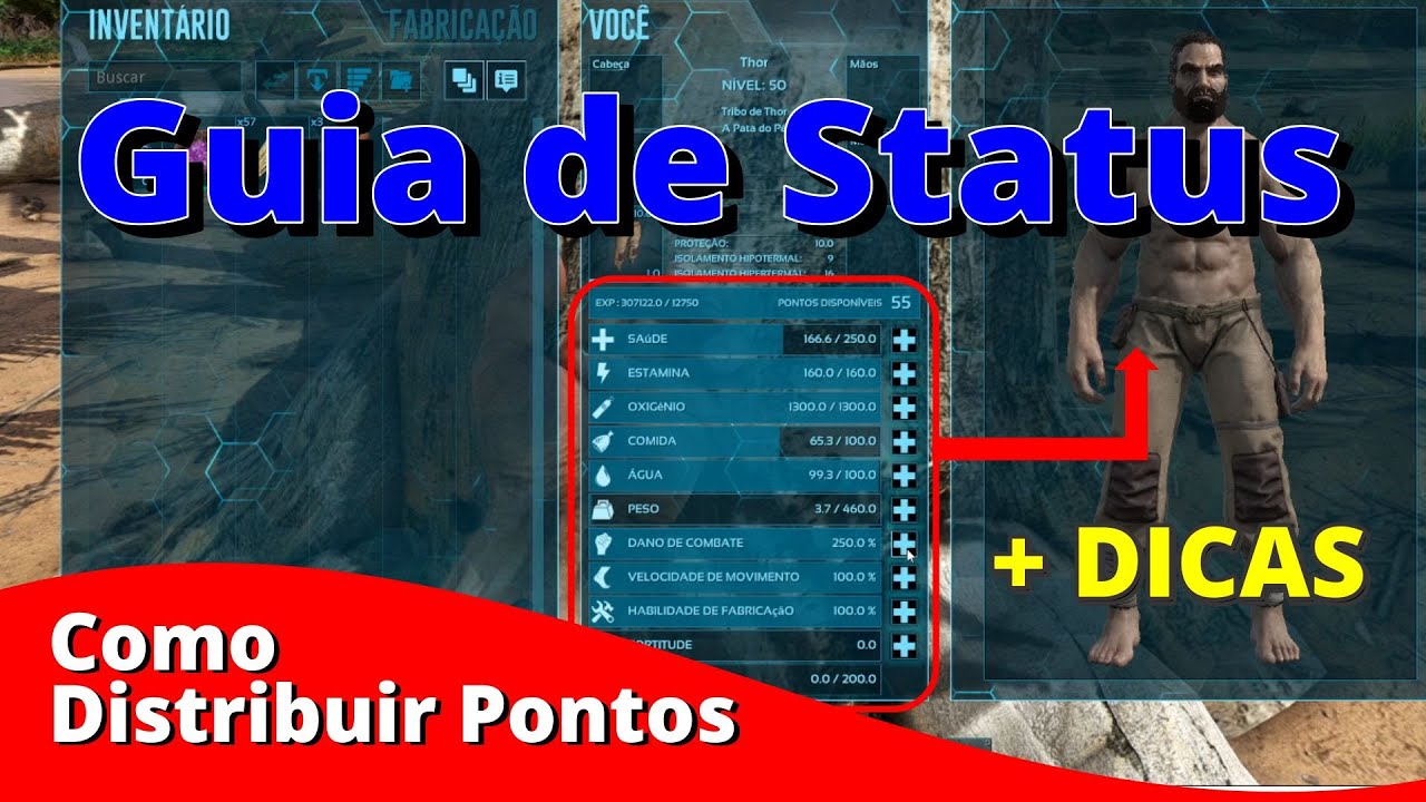 ARK GUIA SOBRE STATUS E BUILD - DICAS PARA INICIANTES - Tutorial Ark ...
