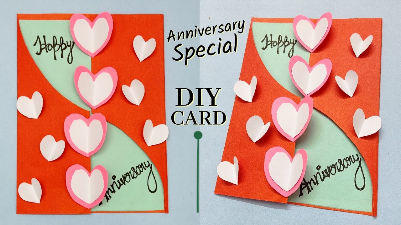 Anniversary Card Making//How to make Easy Anniversary Card//Step by ...