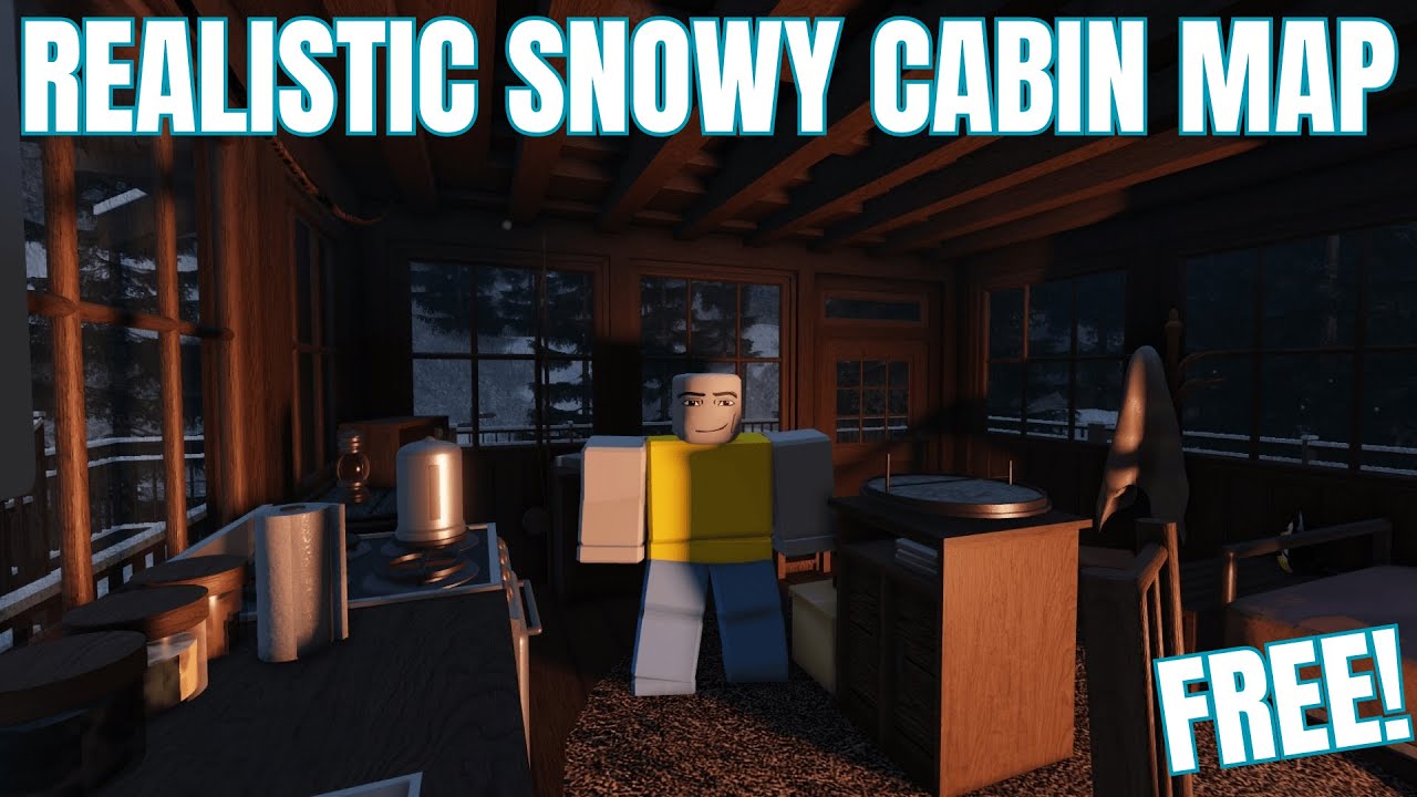 ROBLOX - REALISTIC SNOWY CABIN MAP - YouTube