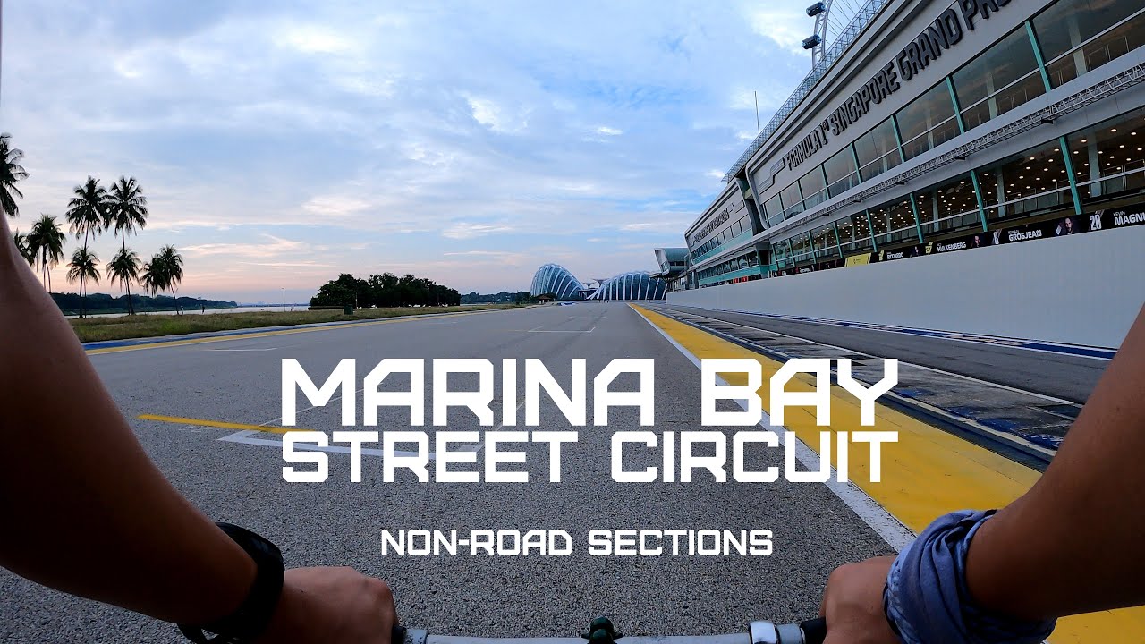 Brompton ride through parts of F1 Marina Bay Street Circuit - YouTube