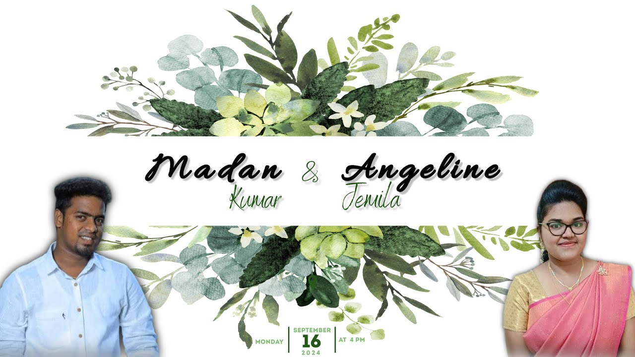 🔴🅛🅘🅥🅔 | WEDDING | Madan kumar Weds Angeline Jemila | 16-09-2024 | REV ...