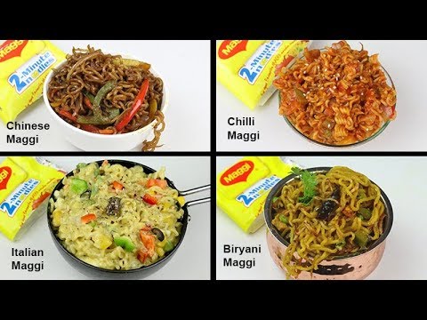 4 Most Unique Types Of Maggi | Biryani Maggi | Chilli Maggi | Chinese ...