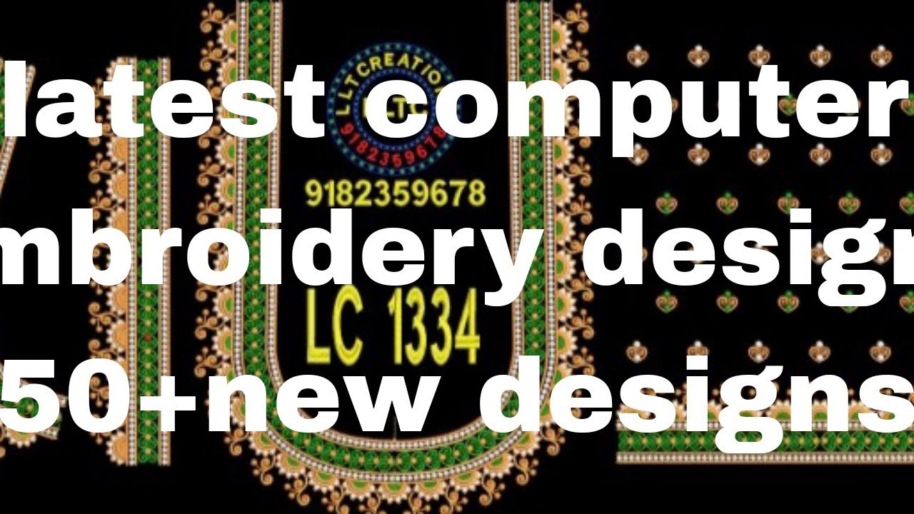 latest computer embroidery designs..50 designs 250/-msg WhatsApp ...