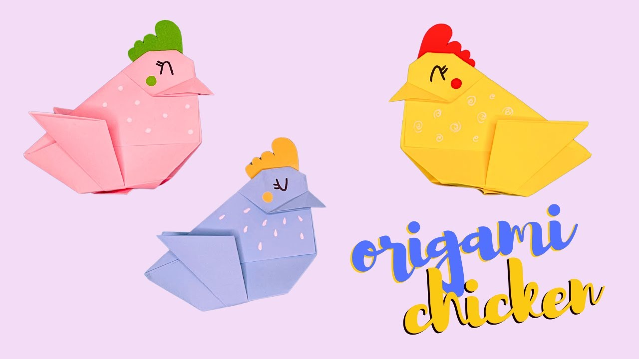Origami Chicken | Easy Origami Animals - YouTube