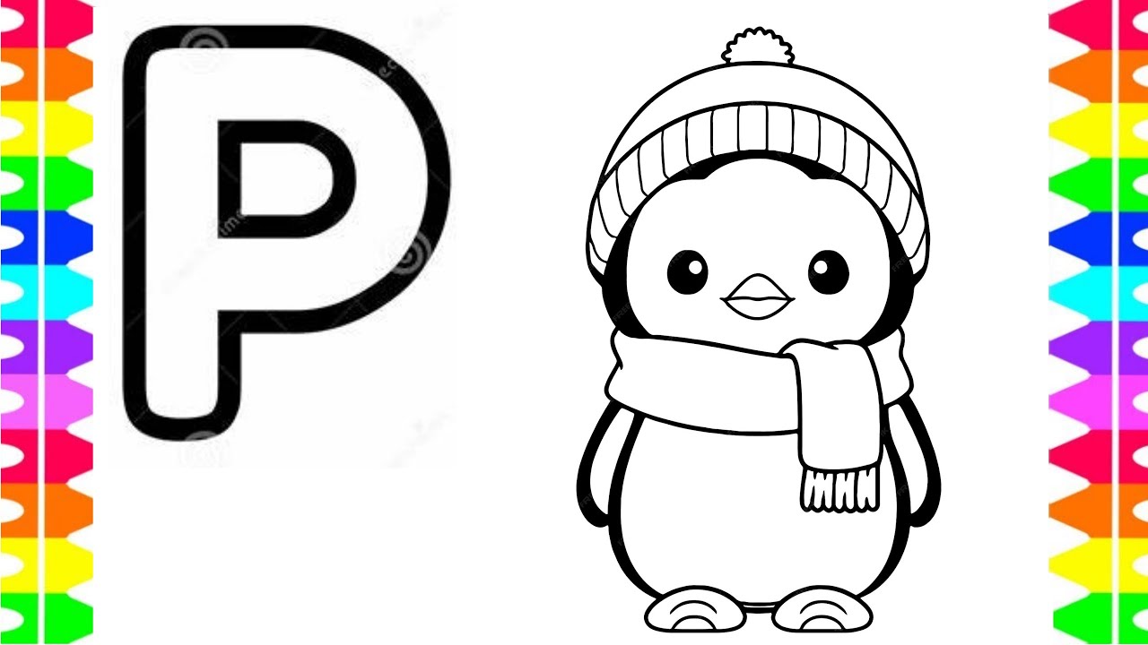 ABC, alphabet P Penguin, Phonics, Learning and Drawing for Kids and ...