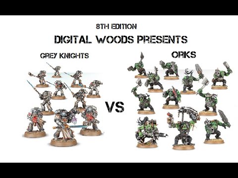 Orks vs Grey Knights 1000 points battle Report - YouTube