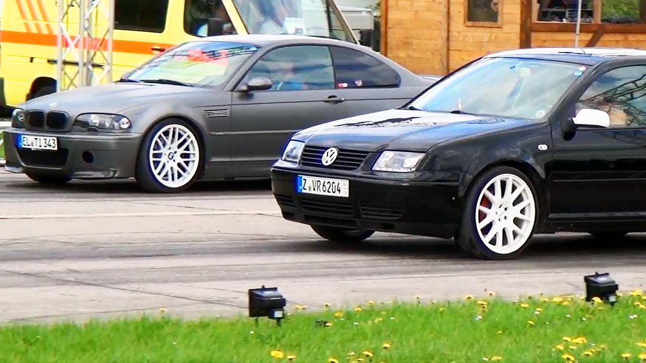 BMW M3 CSL E46 vs VW Bora VR6 Drag Race Viertelmeile ...