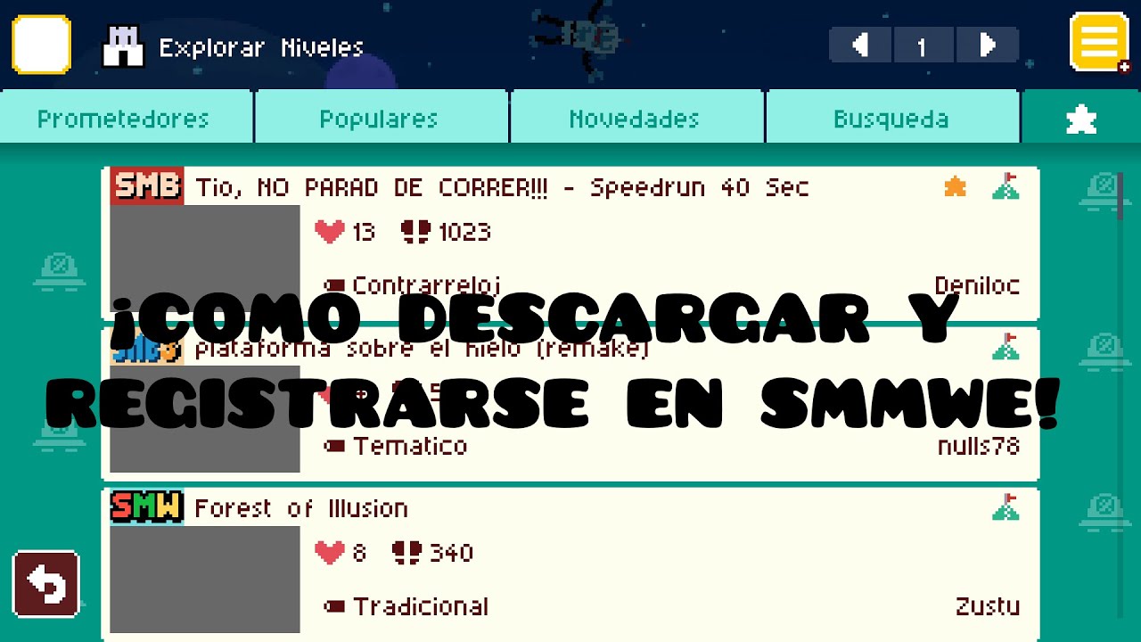 como descargar y jugar niveles mundiales en smmwe. tutorial julio 2023 ...