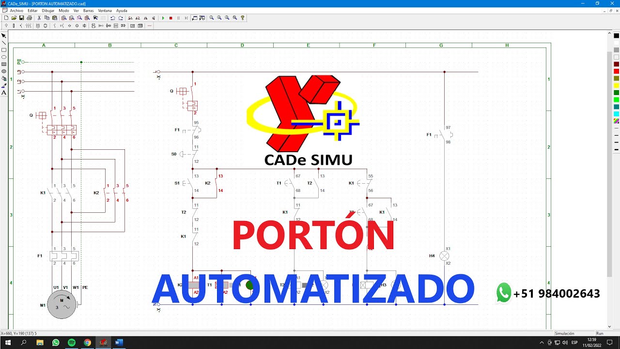 CADe SIMU / AUTOMATIZACIÓN DE UN PORTÓN ELÉCTRICO / CADe SIMU - YouTube