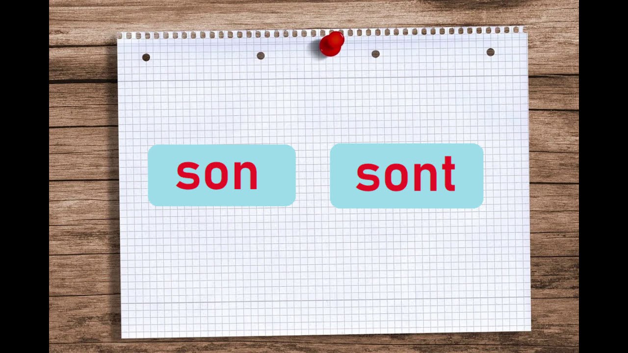 homophones : son - sont - YouTube