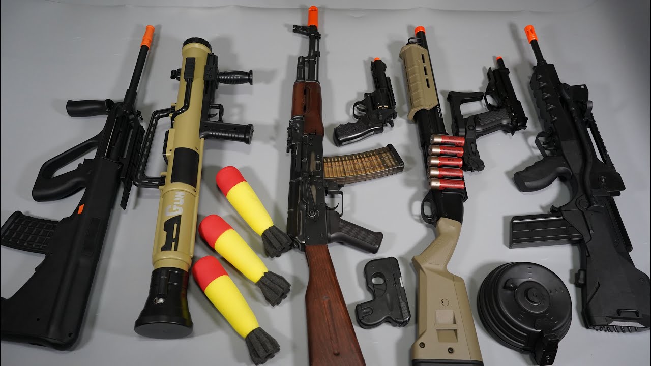 AK47 Drum magazine And Rocket Launcher Nerf Gun Toy Gun - Airsoft AUG ...