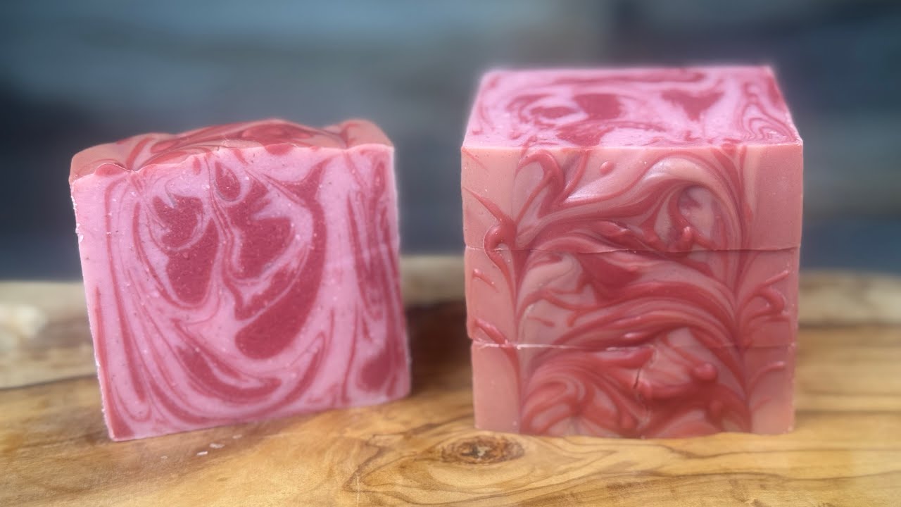 Preview of strawberry champagne soap making. Stay tuned for full video ...