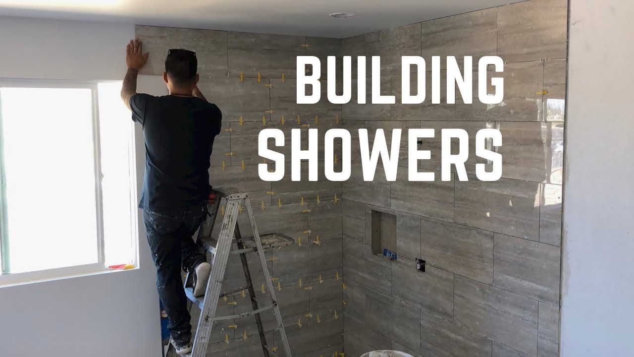 Laying down Shower Tiles | VLOG - YouTube