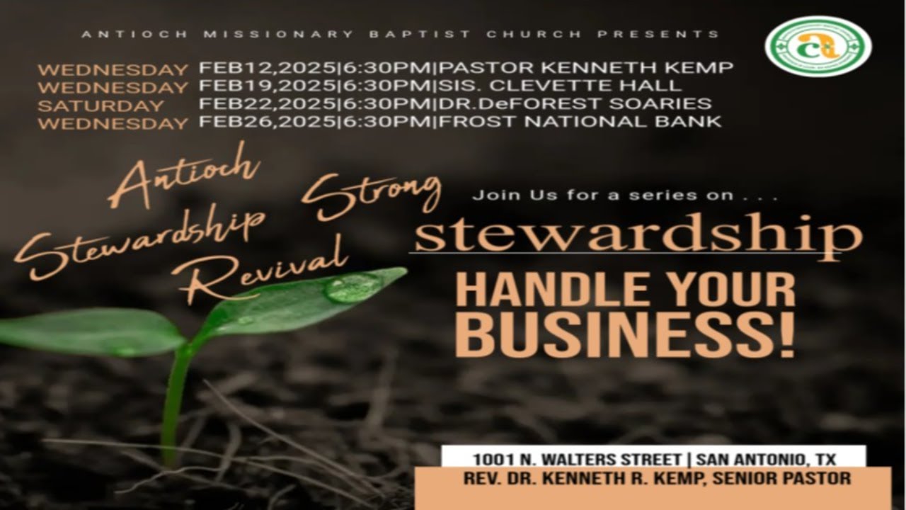 Antioch Missionary Baptist Church Virtual Stewardship Revival Rev ...