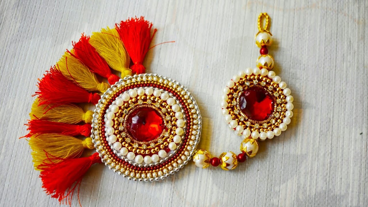 Lehanga Latkan/ Latkan Making/ DIY/ Red Golden Latkan - YouTube