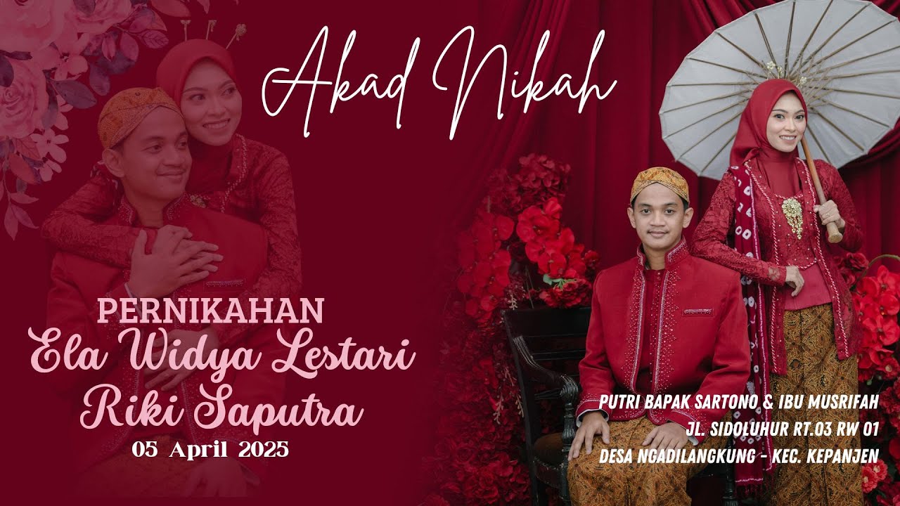 Live PERNIKAHAN ELLA WIDYA LESTARI & RIKI SAPUTRA AKAD NIKAH 05 APRIL 2025 - YouTube