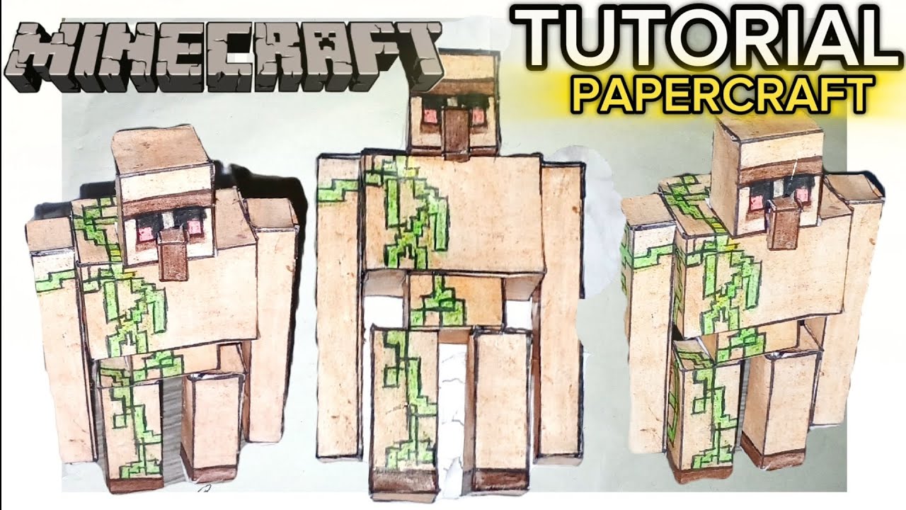 Minecraft Eisengolem Papierbasteln Printen | Minecraftblock
