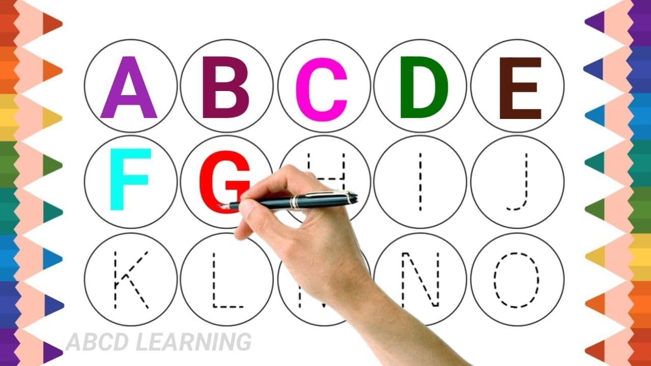 ABCD writing practice |Learn ABCD Alphabets and number counting 123 | A ...