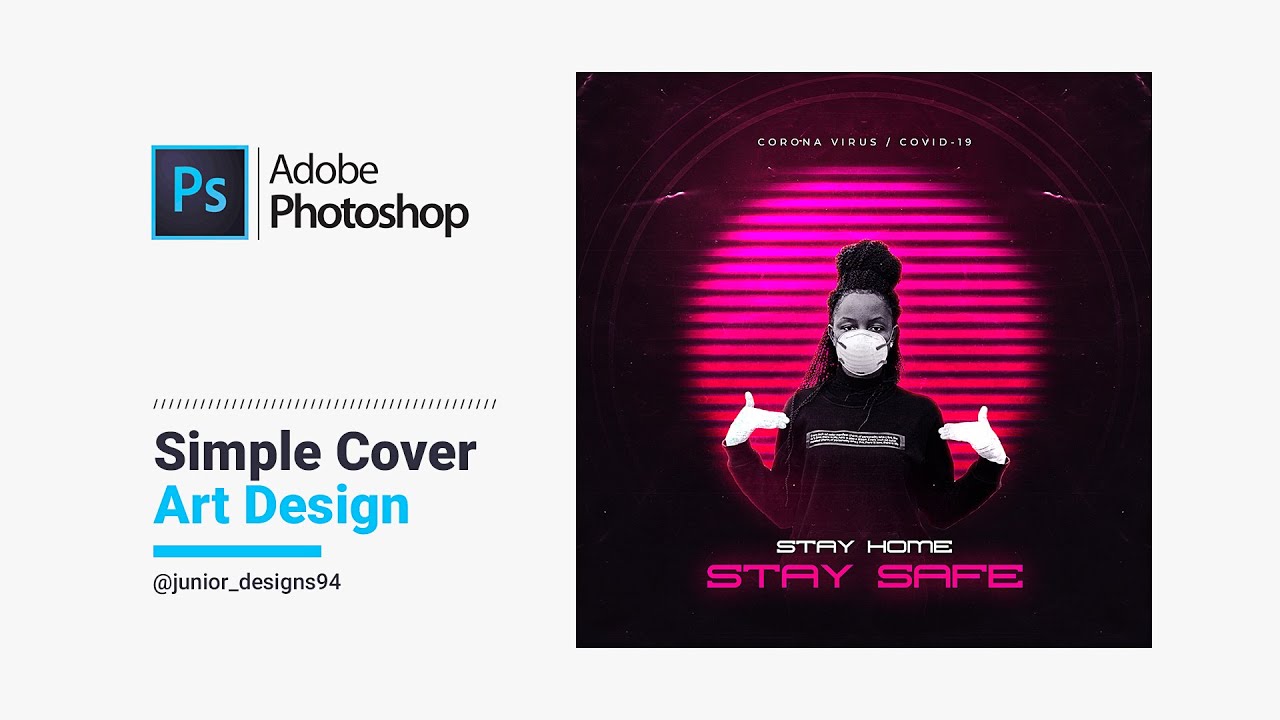 How to Create Simple Cover Art Design - Photoshop Tutorials - YouTube