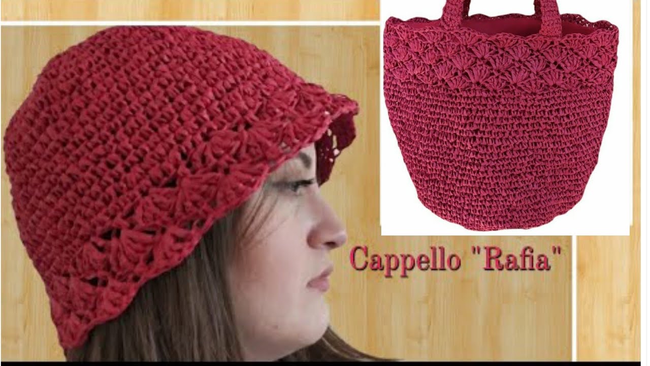 Tutorial Cappello estivo all'uncinetto di rafia - YouTube