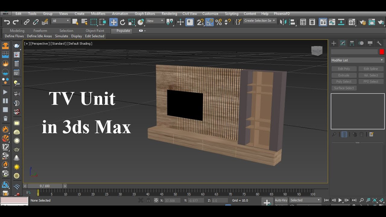 TV Unit in 3ds Max | TV Unit Modeling in 3ds Max | Create TV Unit ...