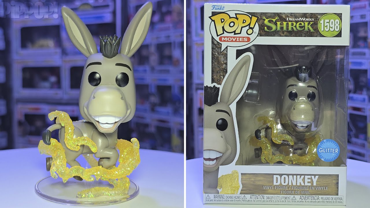 DONKEY 1598 GLITTER | UNBOXING FUNKO POP SHREK - YouTube