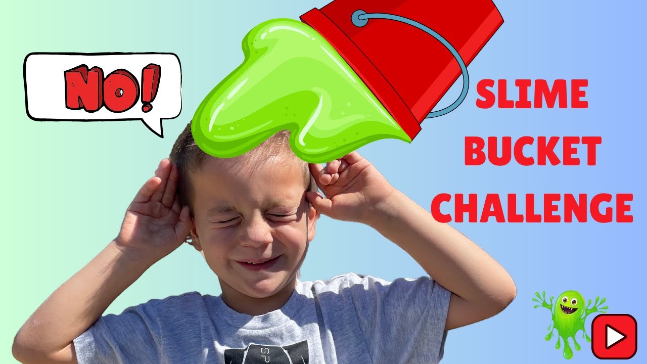 We survived the SLIME BUCKET CHALLENGE 😱 - YouTube