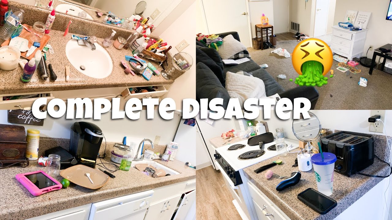 REAL LIFE MESS | COMPLETE DISASTER CLEANING MOTIVATION | MESSY HOUSE ...