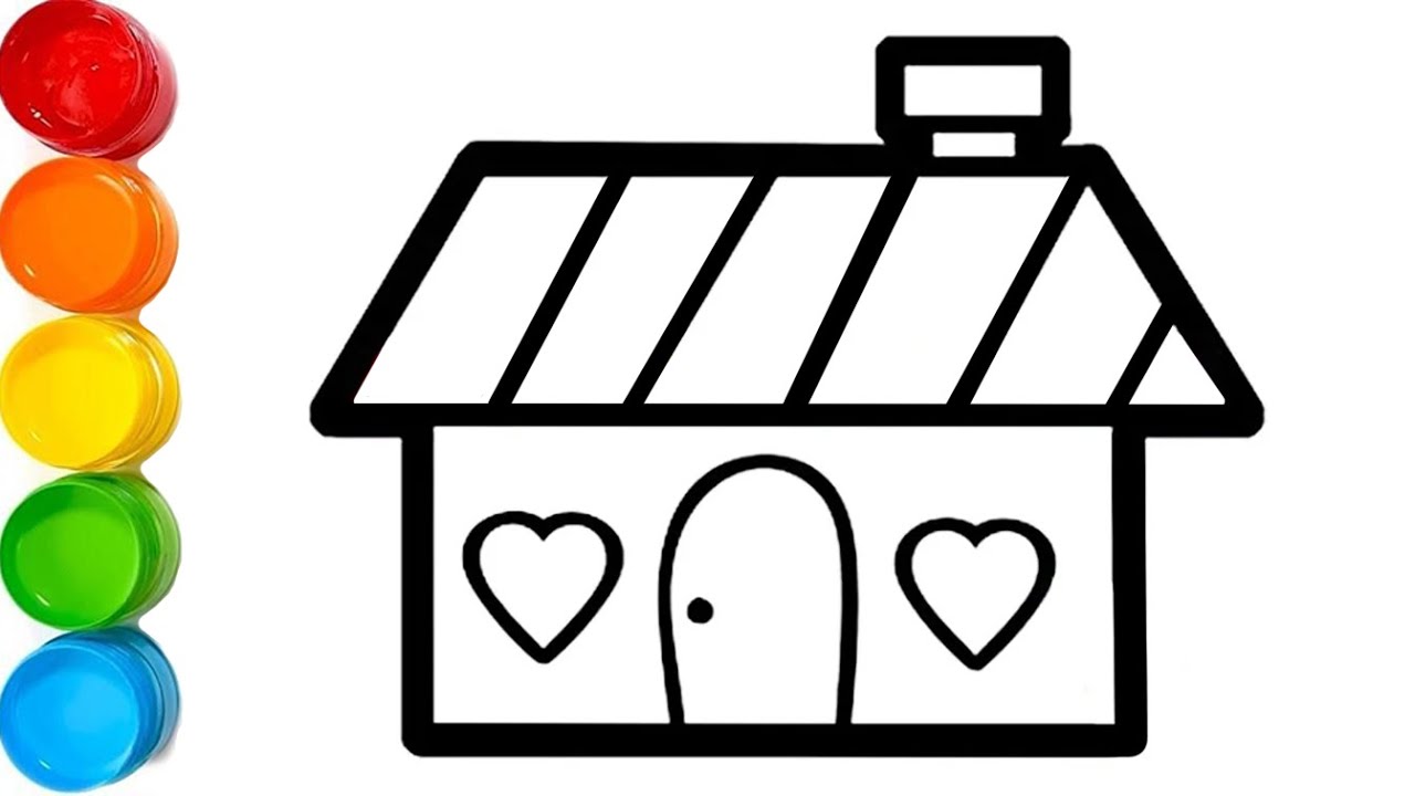 How To Draw A House very easy | learn basic drawing - YouTube